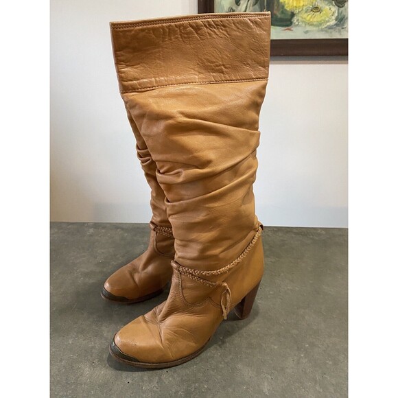 Zodiac | Shoes | Vintage Zodiac Boots 9 Camel Heeled Western Boho ...